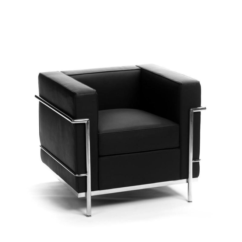 Le Corbusier LC2 Chair Black Leather – Reproduction | Modish Furbish